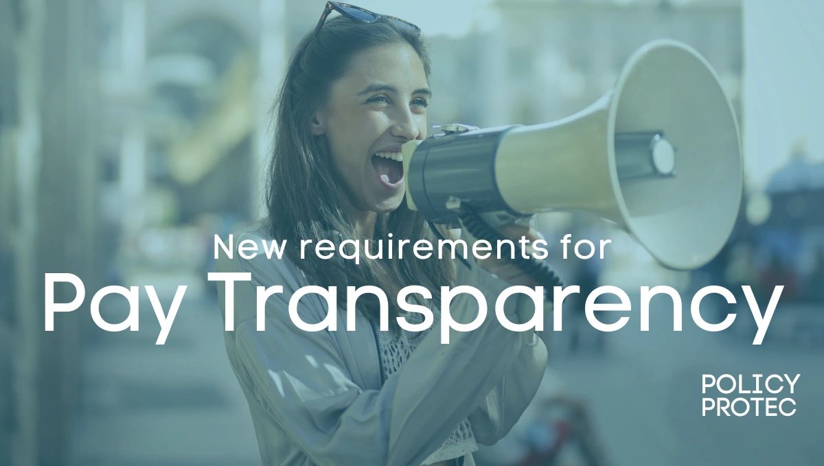 New requirements for pay transparency.
